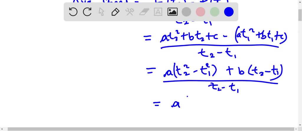 SOLVED:The position of a moving car at time t is given by f(t)=a t^2+b ...