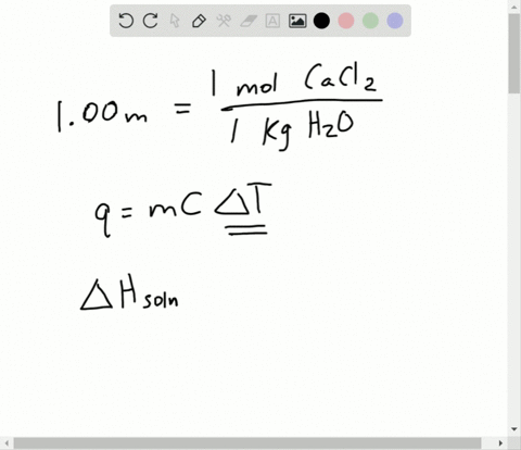 SOLVED:The dissolution of CaCl2(s) in water is exothermic, with ΔHsoln=-81.3 kJ / mol . If you ...
