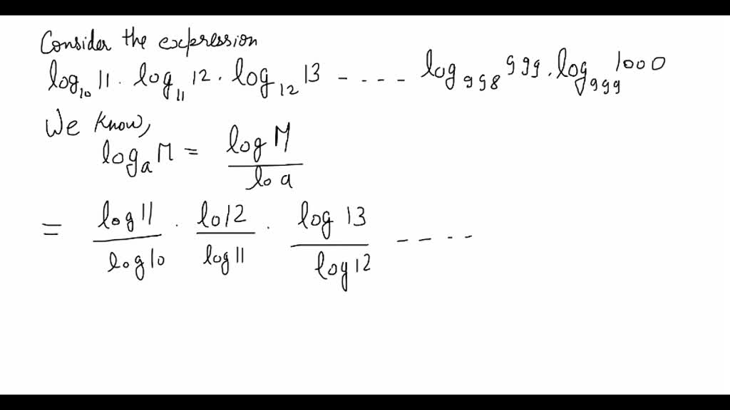 SOLVED Simplify log 10 11 cdot log 11 1 