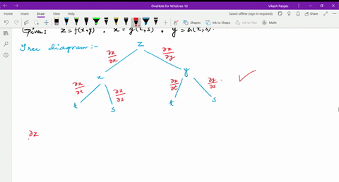 SOLVED:In Exercises 13-24 , draw a tree diagram and write a Chain Rule formula for each ...