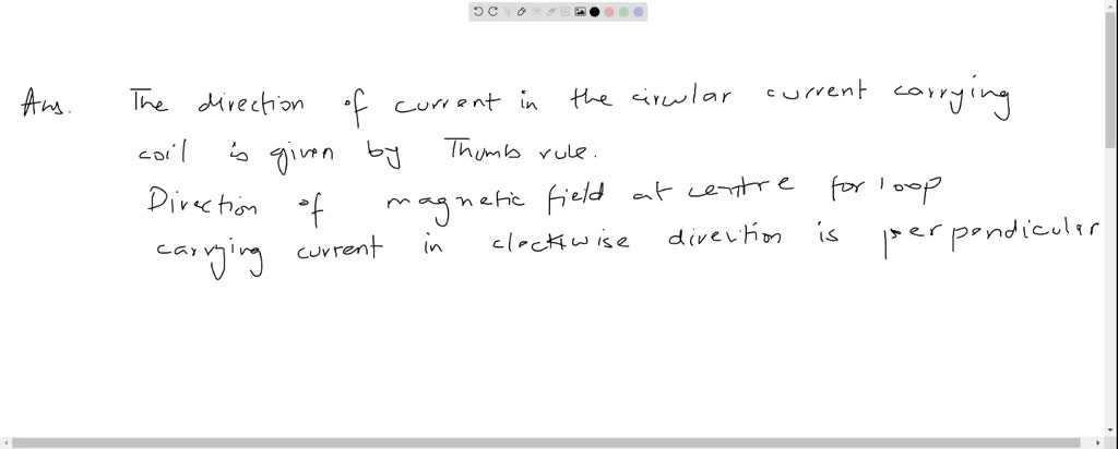 SOLVED:A circular loop carrying a current is placed on a horizontal ...