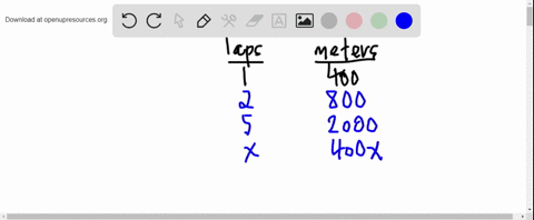 SOLVED:Each lap around the track is 400 meters. a. How many meters does ...