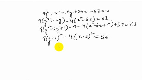 SOLVED:convert each equation to standard form by completing the square on x and y. Then graph ...