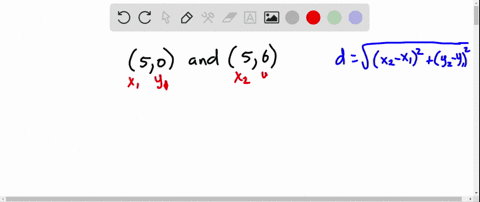 SOLVED:Find the distance between the two points. Simplify your answers ...