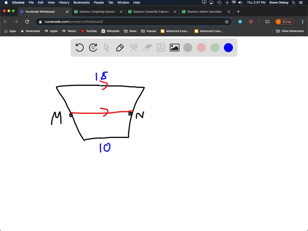 the length of the midsegment of the trapezoid. | Numerade