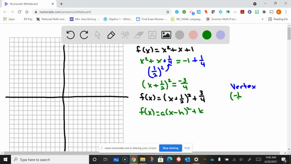 SOLVED:Complete the square of each quadratic expression. Then graph each function using the ...