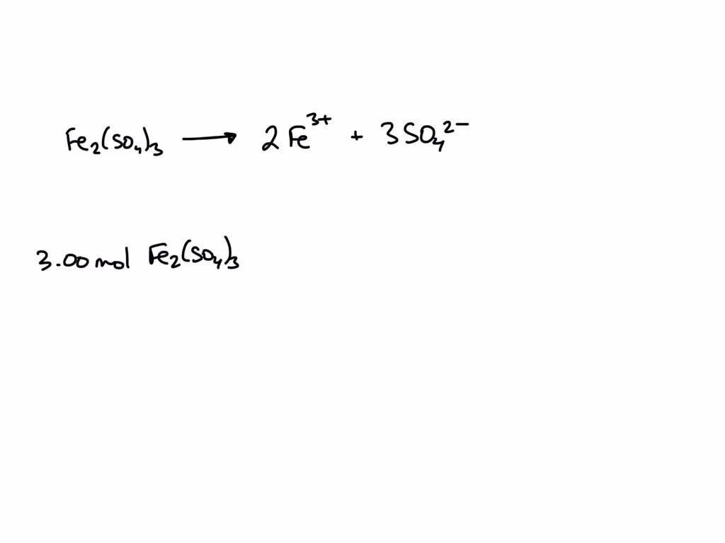 SOLVED:Iron(III) sulfate [Fe2(SO4)3] is sometimes used in the water ...