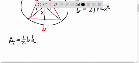 SOLVED: Find the dimensions of the isosceles triangle of largest area that can be inscribed in a ...
