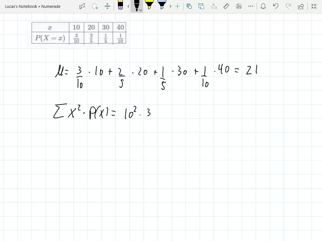 ⏩SOLVED:Calculate the standard deviation of X for each probability… | Numerade