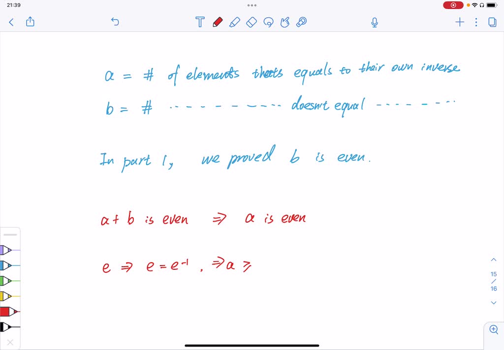 SOLVED: If G is a cyclic group of order n, prove that for every element ...