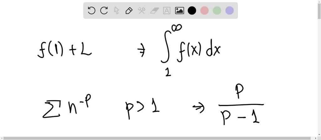 SOLVED:An extension to the proof of the integral test (subsection 4.3.2 ...