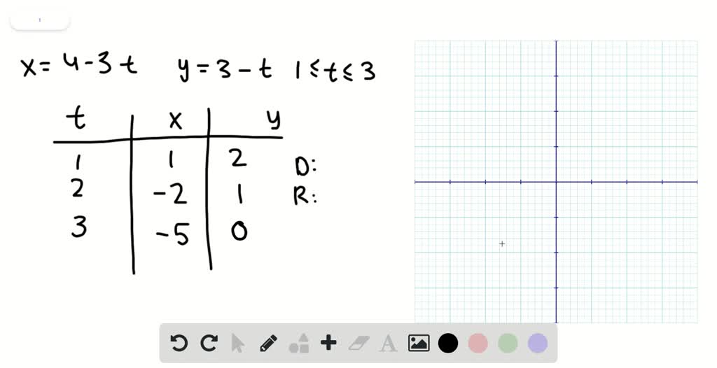 Graph each pair of parametric equations in the rectangular coordinate system. Determine the ...