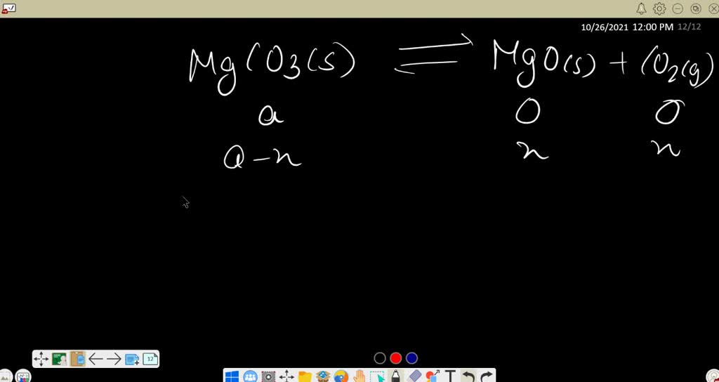 ⏩SOLVED:The reaction: MgCO3( s) ⇌MgO(s) +CO2( g) is in progress. If ...