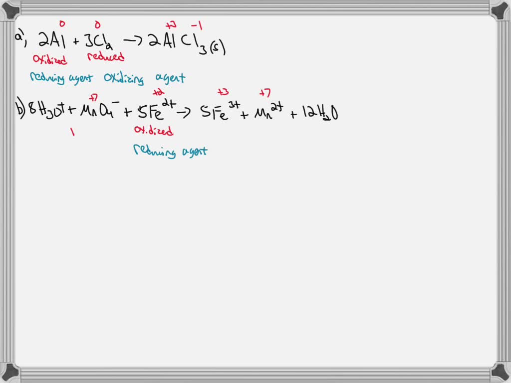 SOLVED:In each of these reactions assign oxidation numbers to all ...