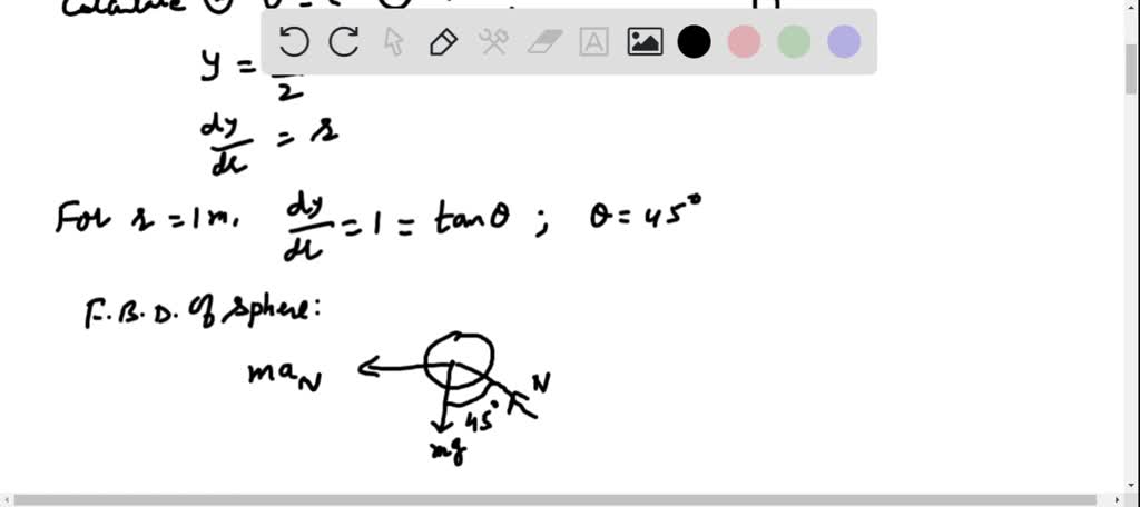 SOLVED:A 1-kg sphere is at rest relative to a parabolic dish that ...