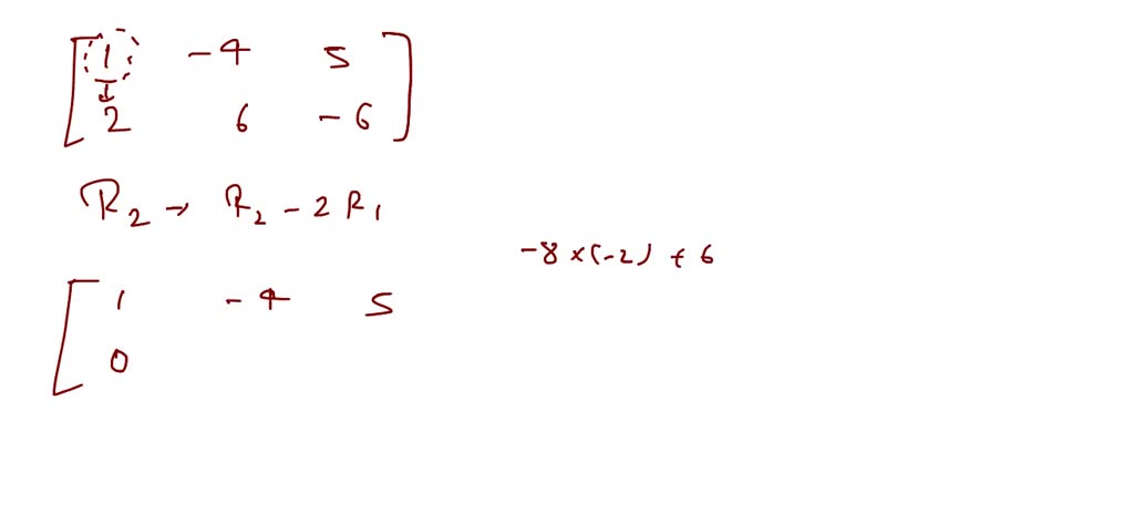 ⏩solvedwrite The Matrix In Row Echelon Form Remember That The Numerade