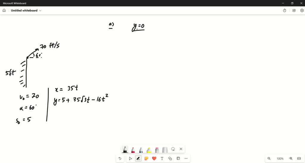 Solve Exercise 55 assuming that the rock is thrown horizontally at a ...