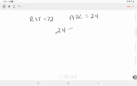 SOLVED:A 6-8-10 right triangle A B C is similar to a triangle RST with perimeter 72 units. Find ...
