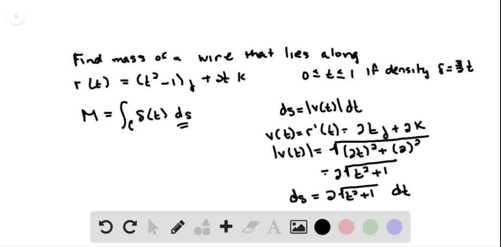 SOLVED:Mass of a wire Find the mass of a wire that lies along the curve ...