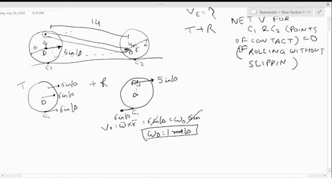 Both 6 -in.-radius wheels roll without slipping on the...