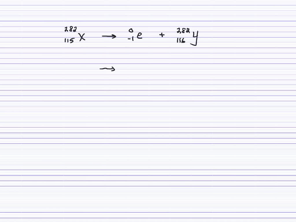 SOLVED:Consider the "new" isotope 115^282 X. Compare the product ...