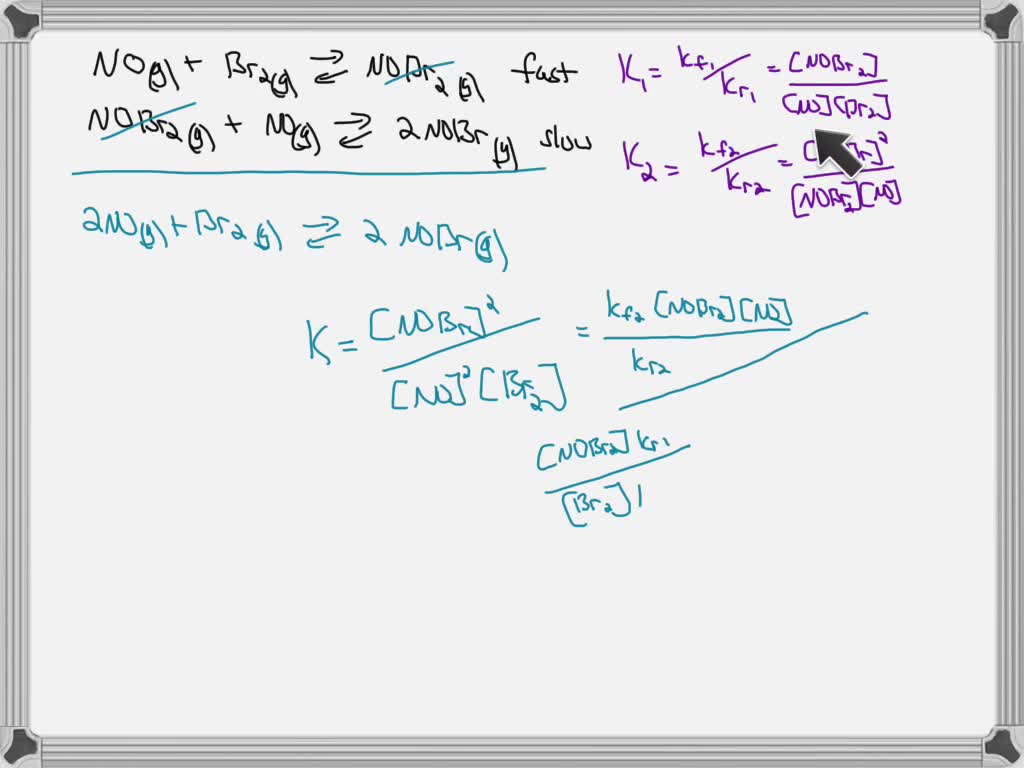 Considcr the reaction mechanism given for formation of NOBr in Scction ...