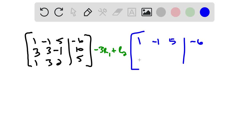SOLVED:Perform each matrix row operation and write the new matrix. [ 1 ...