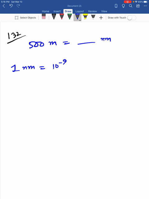 SOLVED:The length 500 m can also be expressed as