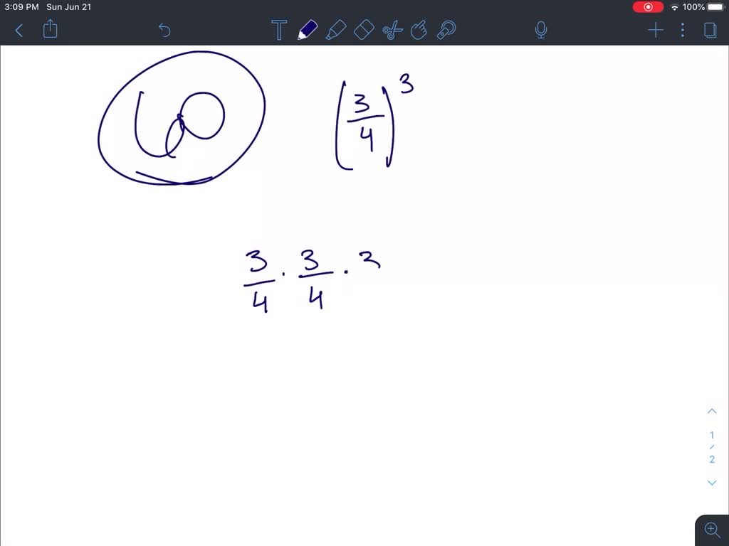 SOLVED:Evaluate the variable expression for the given values of x and y. y^3, for y=(3)/(4)