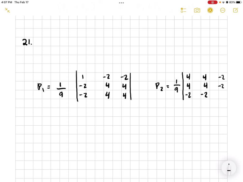 SOLVED:Compute the projection matrices a a^T / a^T a onto the lines ...