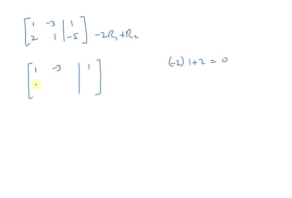 SOLVED:Perform each matrix row operation and write the new matrix. [ 1 ...