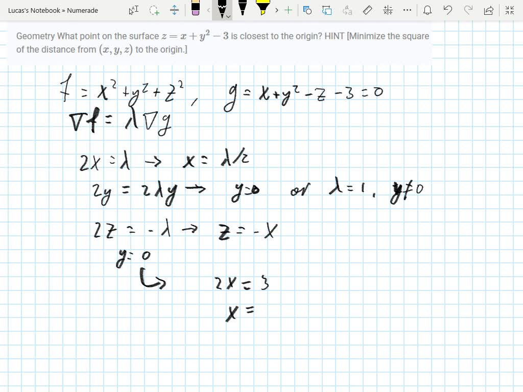SOLVED: Let f(x, y, z) be the sum of the three distances: from (x, y, z ...