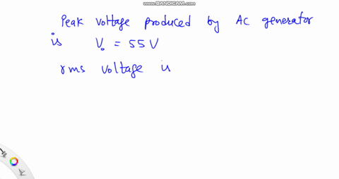 SOLVED:An AC generator produces a peak voltage of 55 V. What is the rms voltage of this generator?
