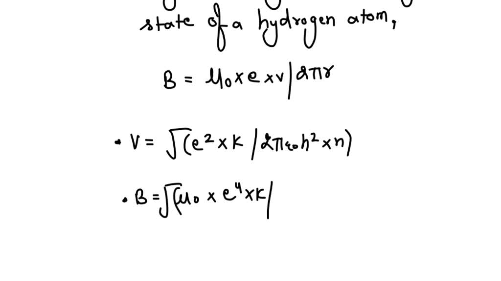 Solved How Large Is The Magnetic Field Generated By The Electron In The