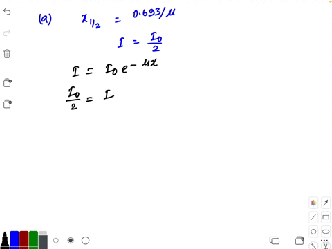 (a) Show that the thickness x1 / 2 of an absorber required...