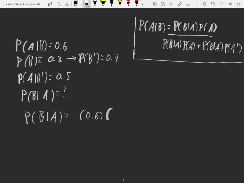 SOLVED:In Exercises , use Bayes' theorem or a tree diagram to calculate the indicated ...