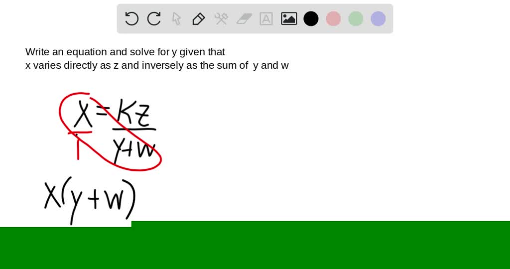 Solved Write An Equation That Expresses Each Relationship Then Solve The Equation For Y X