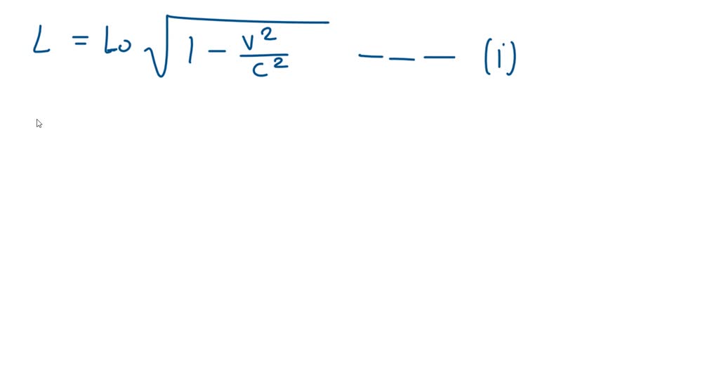 Calculate A meterstick in a passing spaceship has a length of 0.950 m ...