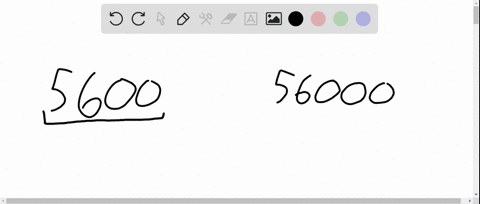 SOLVED:Place the correct symbol, , between the two numbers. 5600 56,000