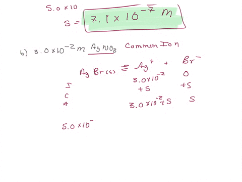 SOLVED:Using Appendix D, calculate the molar solubility of AgBr in (a ...