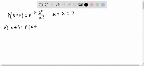 SOLVED:Let Y denote a random variable that has a Poisson distribution with mean λ=2 . Find a. P ...