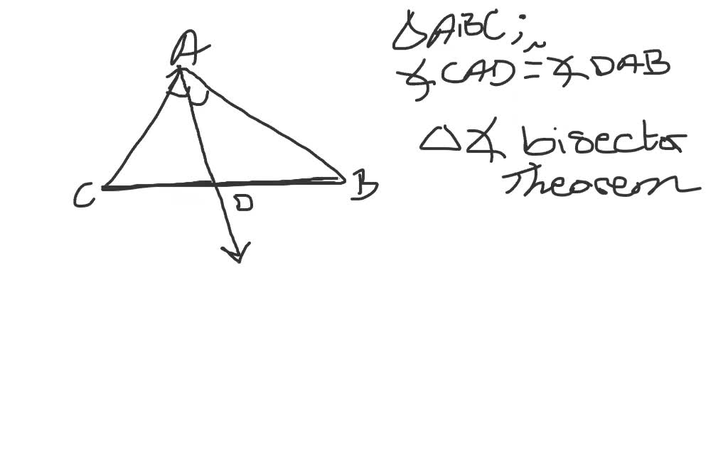SOLVED:In \triangle A B C, \overrightarrow{A D} bisects \angle B A C ...