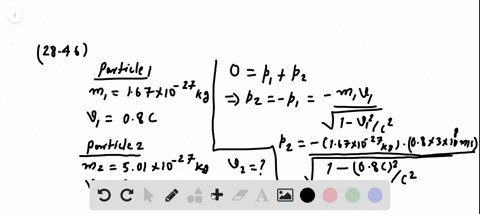 SOLVED: An unstable particle is at rest and suddenly breaks up into two fragments. No extemal ...