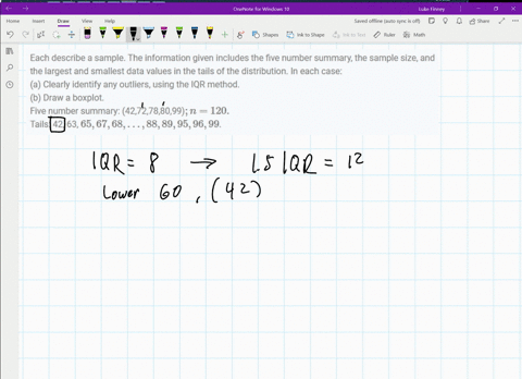 SOLVED:Each describe a sample. The information given includes the five ...