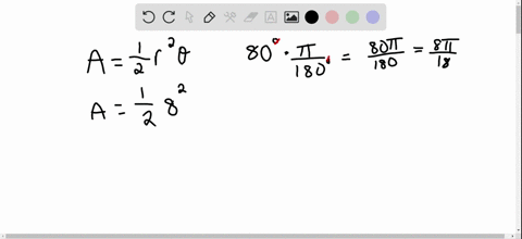 SOLVED:Area of a Circular Sector These exercises involve the 63-70 ...