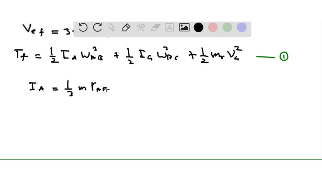 The two 12 -kg slender rods are pin connected and released from rest at ...