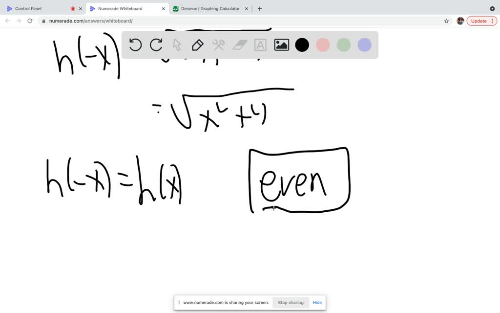 ⏩SOLVED:Suppose h is an odd function whose domain is [-2,-1]∪[1,2 ...