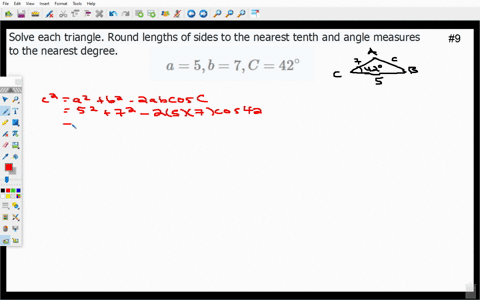SOLVED:In Exercises 9–24, solve each triangle. Round lengths to the nearest tenth and angle ...