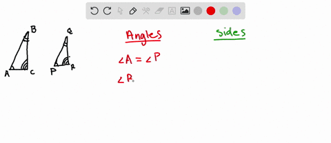 SOLVED:Name the corresponding angles and the corresponding sides of ...
