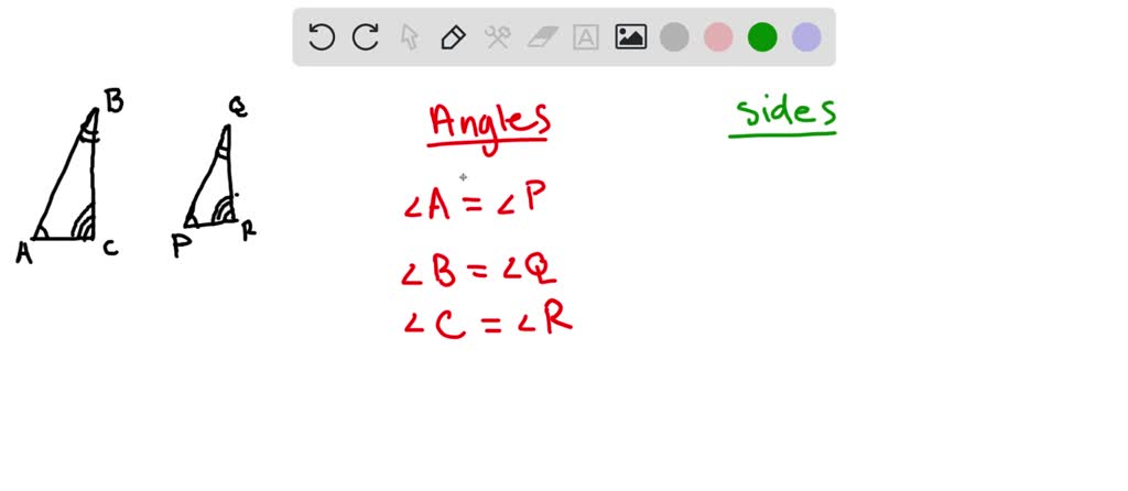 SOLVED:Name the corresponding angles and the corresponding sides of ...